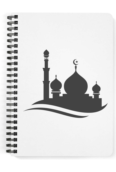 Hero Tasarım Cami Baskılı Ahşap Kapaklı Defter 15X20 cm DFT718