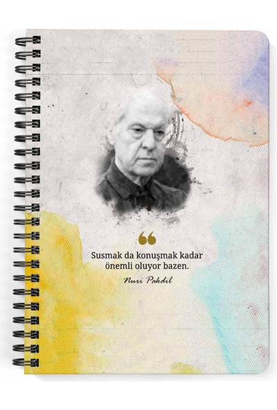 Hero Tasarım Nuri Pakdil Baskılı Ahşap Kapaklı Defter 15X20 cm DFT2724