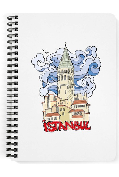 Istanbul Galata Baskılı Ahşap Kapaklı Defter 15X20 cm DFT1429 Istanbul Galata Baskılı Ahşap Kapaklı Defter 15X20 cm DFT1429