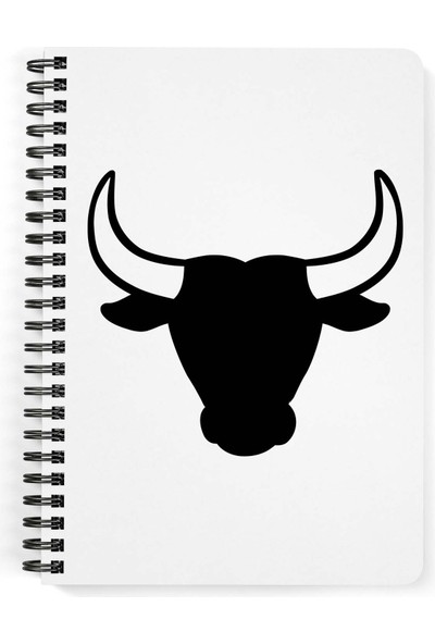 Boğa Baskılı Ahşap Kapaklı Defter 15X20 cm DFT807