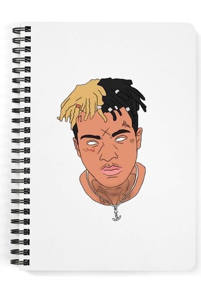 Hero Tasarım Xxxtentacion Baskılı Ahşap Kapaklı Defter 15X20 cm DFT6784