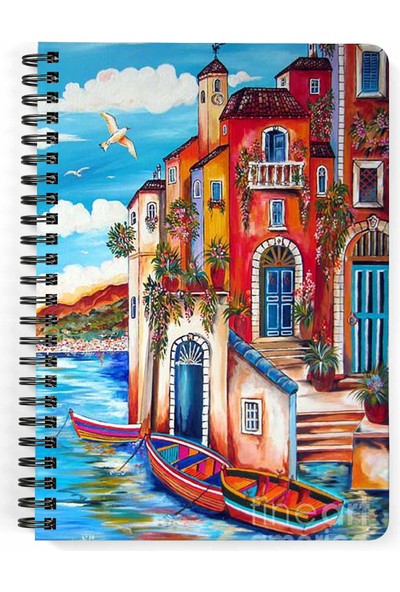 Istanbul Baskılı Ahşap Kapaklı Defter 15X20 cm DFT5565