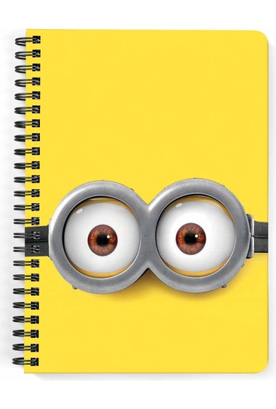 Minyonlar Baskılı Ahşap Kapaklı Defter 15X20 cm DFT4880