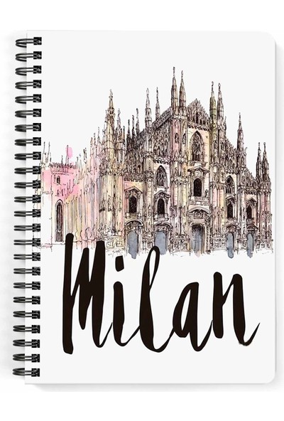 Hero Tasarım Milan Baskılı Ahşap Kapaklı Defter 15X20 cm DFT3551