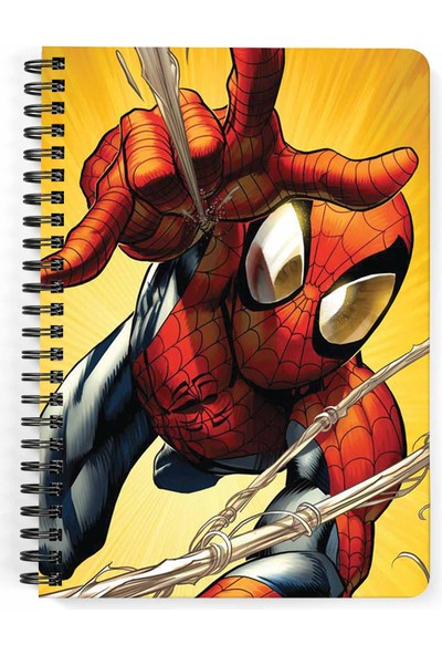 Örümcek Adam Baskılı Ahşap Kapaklı Defter 15X20 cm DFT4754