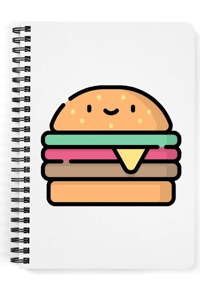 Hero Tasarım Hamburger Baskılı Ahşap Kapaklı Defter 15X20 cm DFT5784 Hero Tasarım Hamburger Baskılı Ahşap Kapaklı Defter 15X20 cm DFT5784