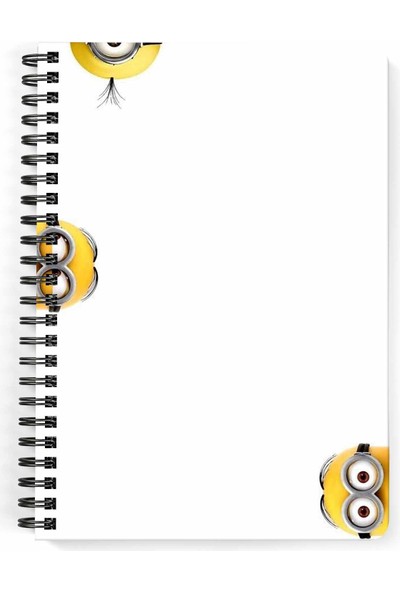Minyonlar Baskılı Ahşap Kapaklı Defter 15X20 cm DFT4220