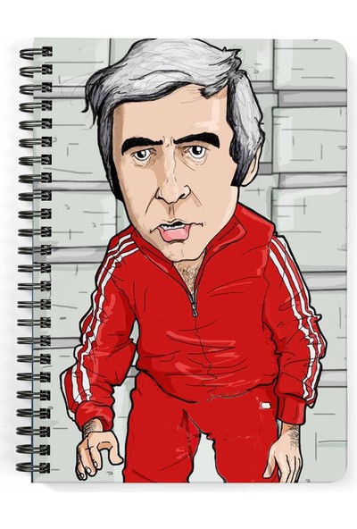 Badi Ekrem Baskılı Ahşap Kapaklı Defter 15X20 cm DFT4203