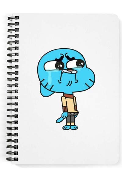Gumball Baskılı Ahşap Kapaklı Defter 15X20 cm DFT6752