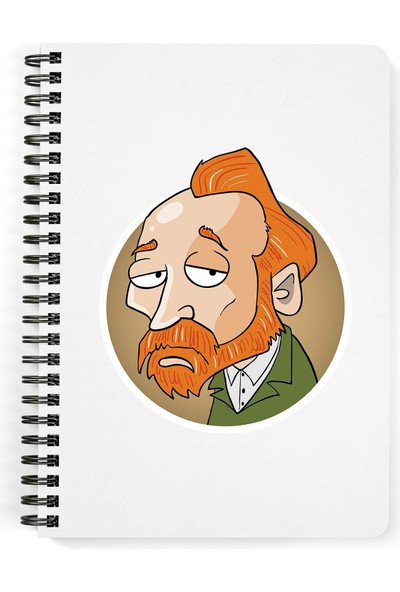 Van Gogh Baskılı Ahşap Kapaklı Defter 15X20 cm DFT868