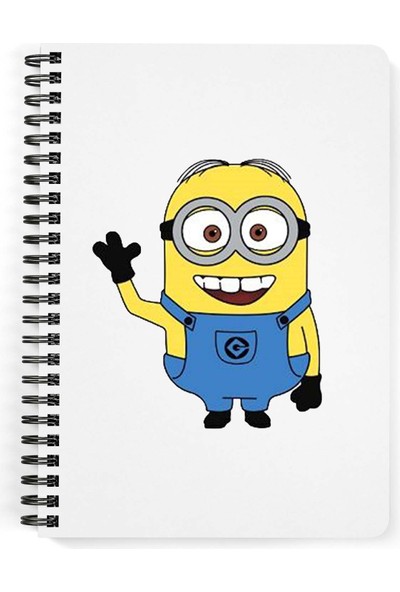 Minions Baskılı Ahşap Kapaklı Defter 15X20 cm DFT5833