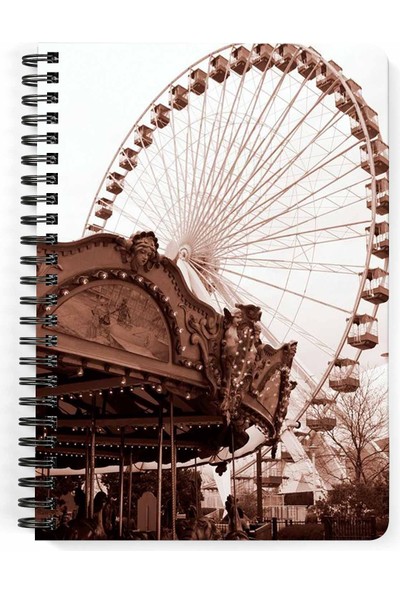 Hero Tasarım Dönme Dolap Baskılı Ahşap Kapaklı Defter 15X20 cm DFT3178 Hero Tasarım Dönme Dolap Baskılı Ahşap Kapaklı Defter 15X20 cm DFT3178
