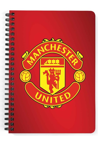 Manchester United Baskılı Ahşap Kapaklı Defter 15X20 cm DFT4394