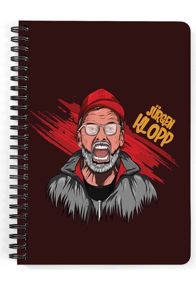 Hero Tasarım Jürgen Klopp Baskılı Ahşap Kapaklı Defter 15X20 cm DFT4426 Hero Tasarım Jürgen Klopp Baskılı Ahşap Kapaklı Defter 15X20 cm DFT4426