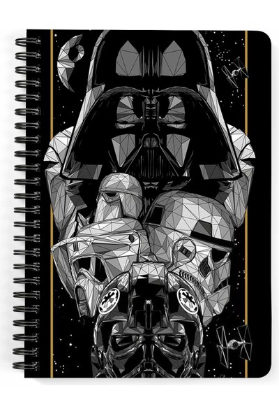 Star Wars Baskılı Ahşap Kapaklı Defter 15X20 cm DFT4320