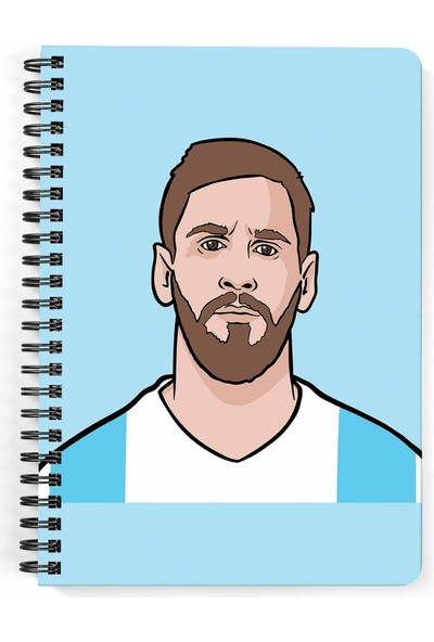 Hero Tasarım Messi Baskılı Ahşap Kapaklı Defter 15X20 cm DFT4390