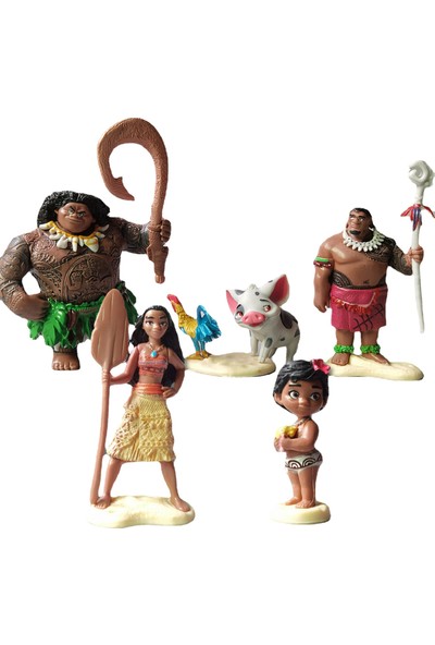 6 Adet Okyanusya Moana Pvc Model Süs Hediye 6 Adet Okyanusya Moana Pvc Model Süs Hediye