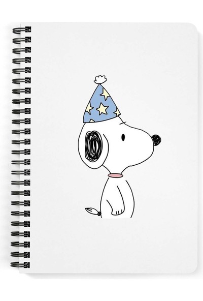 Snoopy Baskılı Ahşap Kapaklı Defter 15X20 cm DFT6486