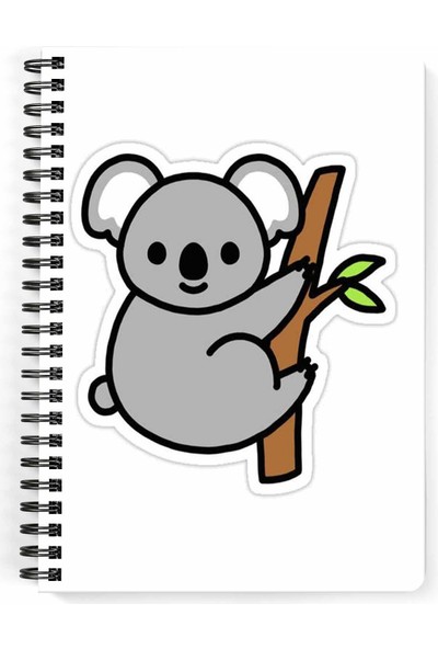 Koala Baskılı Ahşap Kapaklı Defter 15X20 cm DFT2938