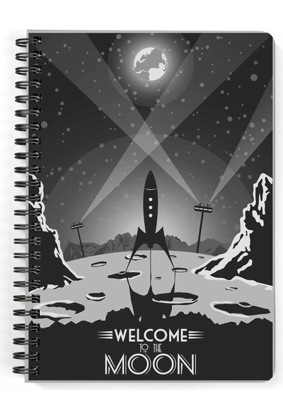 Moon Baskılı Ahşap Kapaklı Defter 15X20 cm DFT5152 Moon Baskılı Ahşap Kapaklı Defter 15X20 cm DFT5152