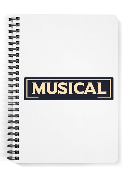 Musical Baskılı Ahşap Kapaklı Defter 15X20 cm DFT498 Musical Baskılı Ahşap Kapaklı Defter 15X20 cm DFT498