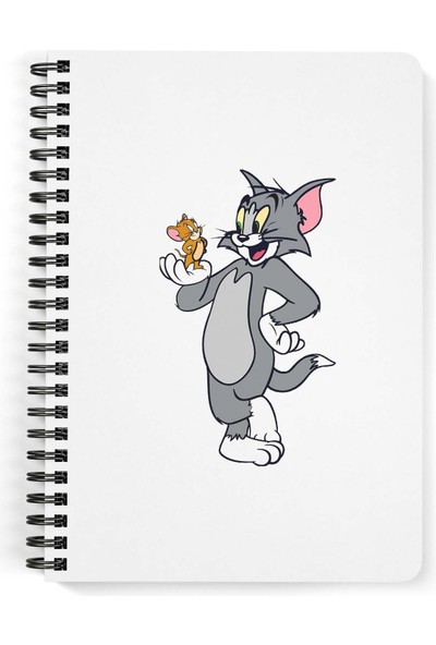 Hero Tasarım Tom ve Jerry Baskılı Ahşap Kapaklı Defter 15X20 cm DFT221