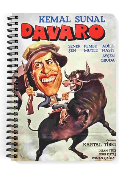 Davaro Kemal Sunal Baskılı Ahşap Kapaklı Defter 15X20 cm DFT2355 Davaro Kemal Sunal Baskılı Ahşap Kapaklı Defter 15X20 cm DFT2355