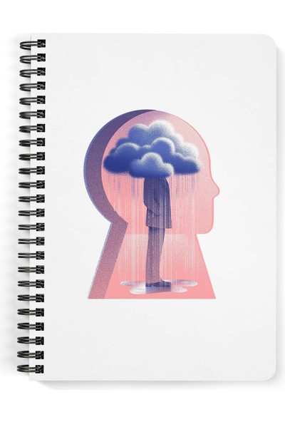 Hero Tasarım Düşünce Baskılı Ahşap Kapaklı Defter 15X20 cm DFT231