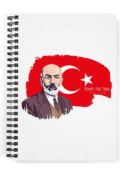 Hero Tasarım Mehmet Akif Ersoy Baskılı Ahşap Kapaklı Defter 15X20 cm DFT1490 Hero Tasarım Mehmet Akif Ersoy Baskılı Ahşap Kapaklı Defter 15X20 cm DFT1490