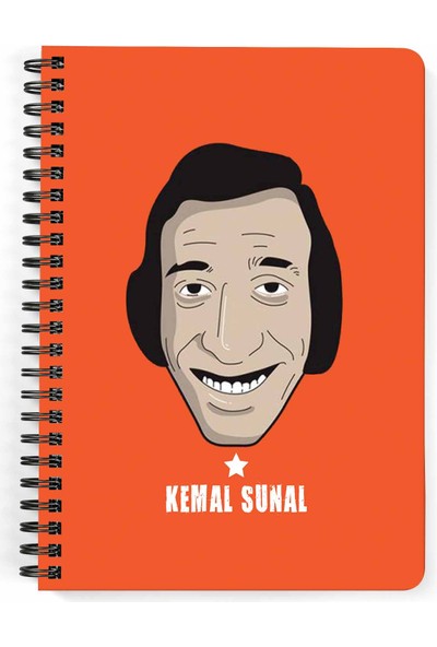 Hero Tasarım Kemal Sunal Baskılı Ahşap Kapaklı Defter 15X20 cm DFT4974