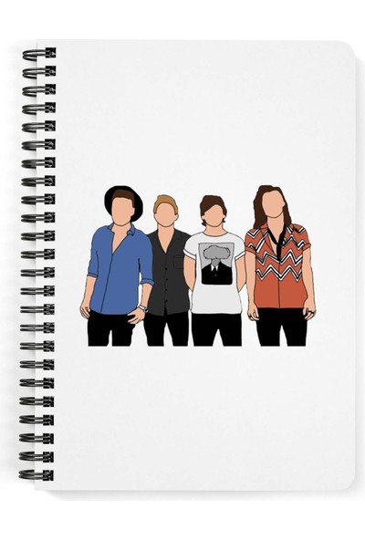 Hero Tasarım One Direction Baskılı Ahşap Kapaklı Defter 15X20 cm DFT6757 Hero Tasarım One Direction Baskılı Ahşap Kapaklı Defter 15X20 cm DFT6757