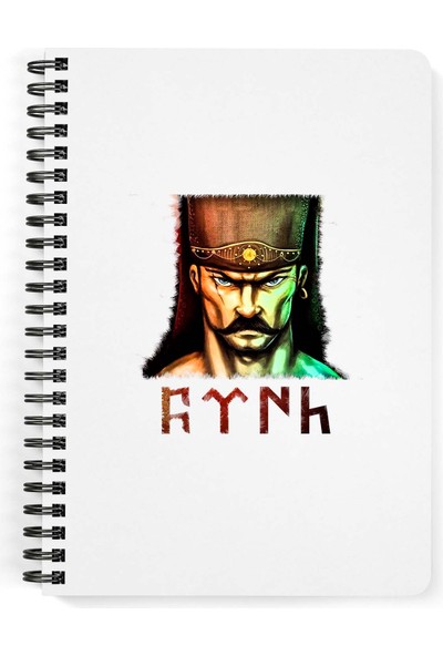 Hero Tasarım Yeniçeri Baskılı Ahşap Kapaklı Defter 15X20 cm DFT1484