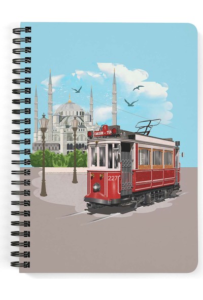 Istanbul Baskılı Ahşap Kapaklı Defter 15X20 cm DFT2383
