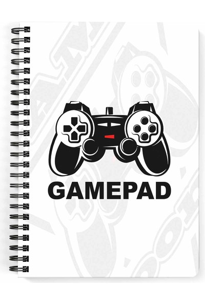Hero Tasarım Gamepad Baskılı Ahşap Kapaklı Defter 15X20 cm DFT5327