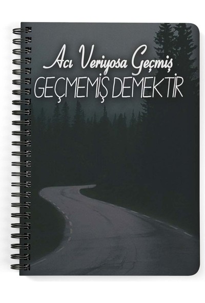 Geçmiş Baskılı Ahşap Kapaklı Defter 15X20 cm DFT2463