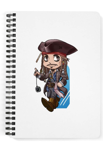 Karayip Korsanları Baskılı Ahşap Kapaklı Defter 15X20 cm DFT6687 Karayip Korsanları Baskılı Ahşap Kapaklı Defter 15X20 cm DFT6687