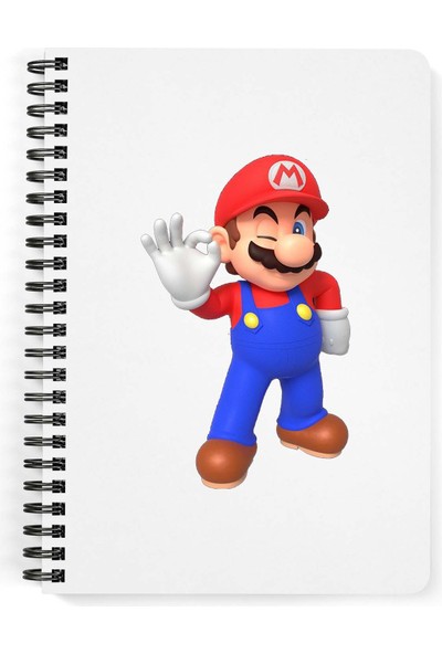 Mario Baskılı Ahşap Kapaklı Defter 15X20 cm DFT6093