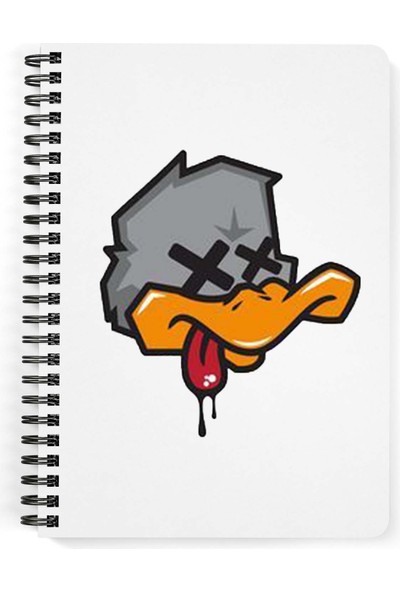Hero Tasarım Ördek Baskılı Ahşap Kapaklı Defter 15X20 cm DFT6624