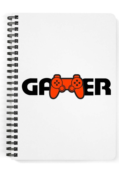 Gamer Baskılı Ahşap Kapaklı Defter 15X20 cm DFT1796