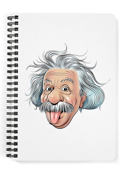 Hero Tasarım Albert Einstein Baskılı Ahşap Kapaklı Defter 15X20 cm DFT1016 Hero Tasarım Albert Einstein Baskılı Ahşap Kapaklı Defter 15X20 cm DFT1016