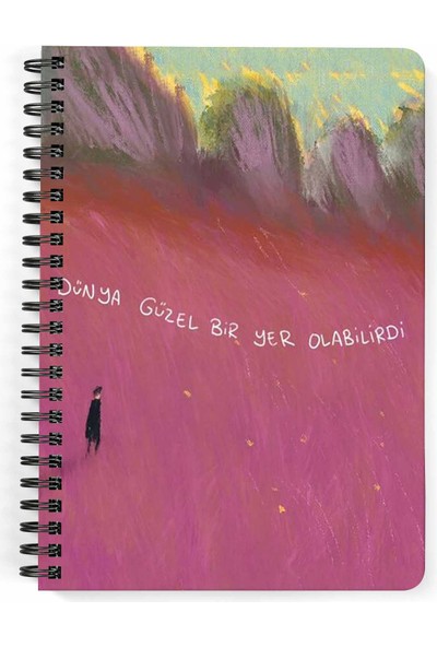 Polyanna Baskılı Ahşap Kapaklı Defter 15X20 cm DFT3018