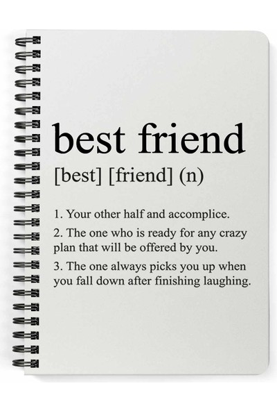 Hero Tasarım Best Friend Baskılı Ahşap Kapaklı Defter 15X20 cm DFT3624 Hero Tasarım Best Friend Baskılı Ahşap Kapaklı Defter 15X20 cm DFT3624