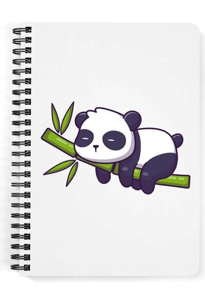 Uyuyan Panda Baskılı Ahşap Kapaklı Defter 15X20 cm DFT801 Uyuyan Panda Baskılı Ahşap Kapaklı Defter 15X20 cm DFT801