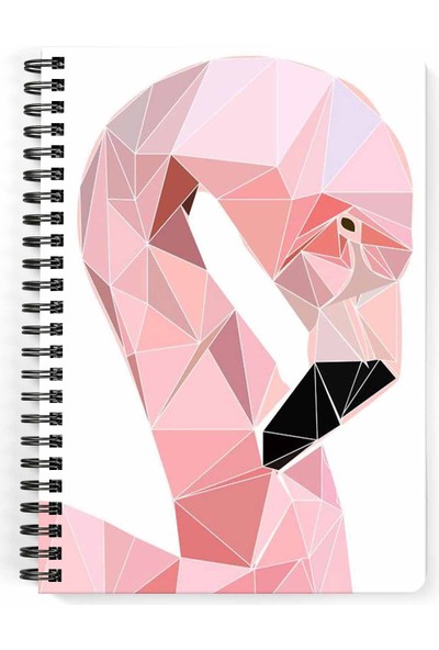 Flamingo Baskılı Ahşap Kapaklı Defter 15X20 cm DFT3560