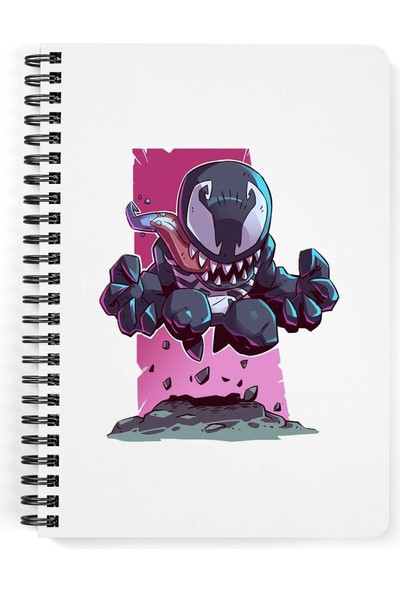 Hero Tasarım Venom Baskılı Ahşap Kapaklı Defter 15X20 cm DFT6846