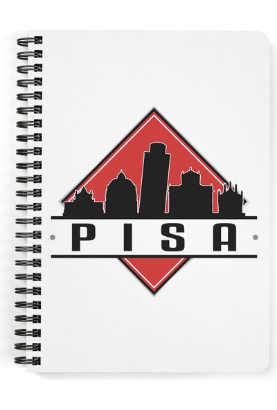 Pisa Baskılı Ahşap Kapaklı Defter 15X20 cm DFT2227