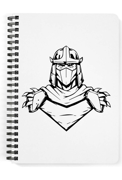 Hero Tasarım Ninja Kaplumbağalar Baskılı Ahşap Kapaklı Defter 15X20 cm DFT6837