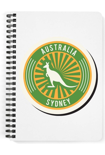 Hero Tasarım Avustralya Sidney Baskılı Ahşap Kapaklı Defter 15X20 cm DFT2209