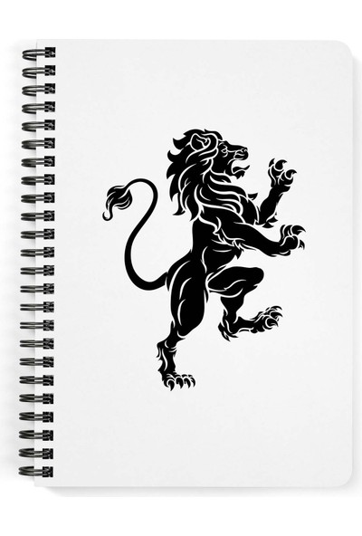 Hero Tasarım Ayakta Aslan Baskılı Ahşap Kapaklı Defter 15X20 cm DFT794 Hero Tasarım Ayakta Aslan Baskılı Ahşap Kapaklı Defter 15X20 cm DFT794