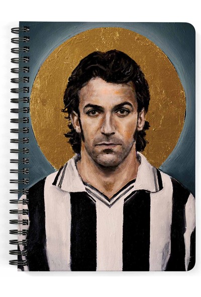 Hero Tasarım Delpiero Baskılı Ahşap Kapaklı Defter 15X20 cm DFT4543